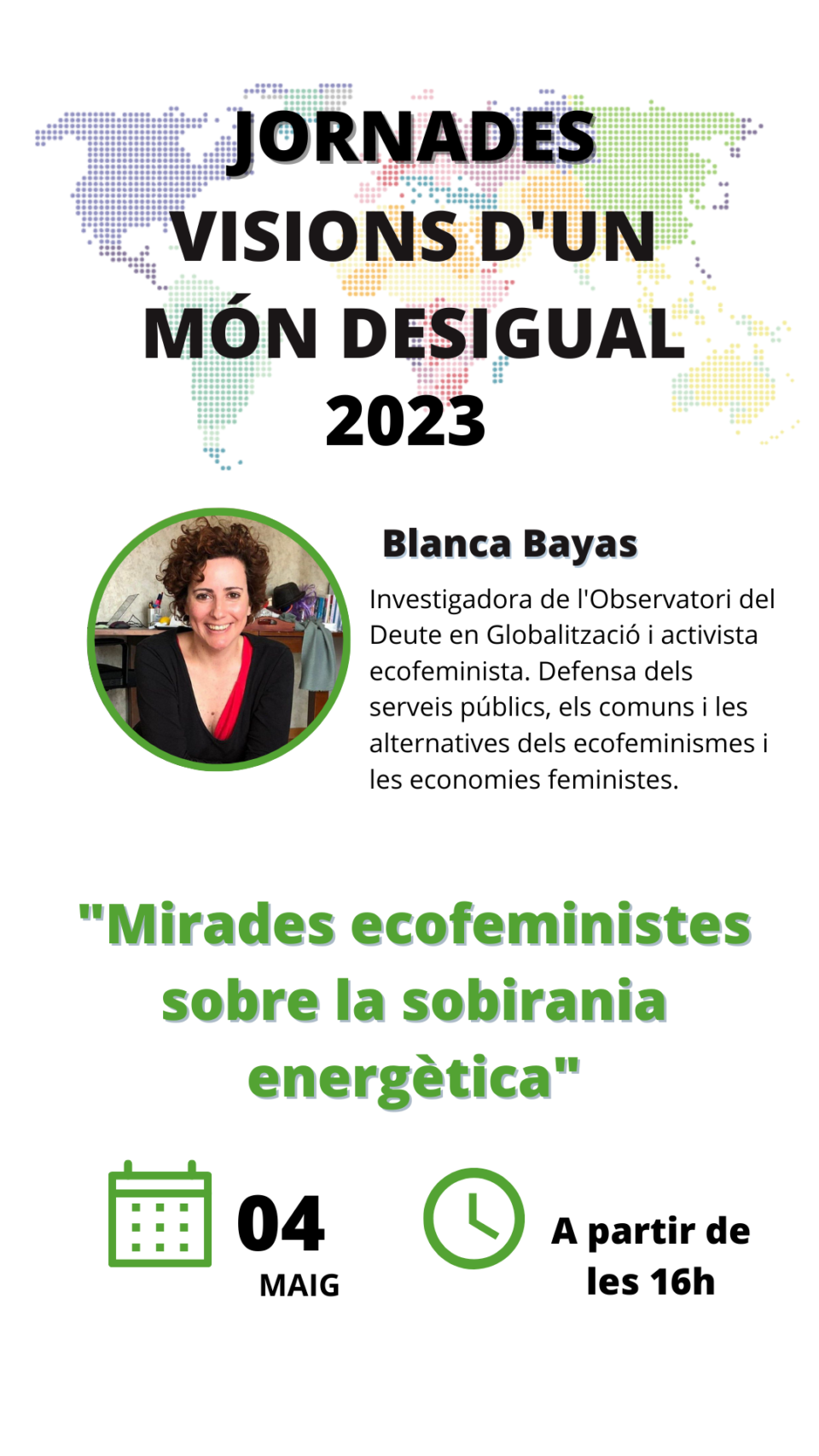 Jornadas 'Visiones de un Mundo Desigual' | Miradas ecofeministas sobre la soberanía energética - ODG