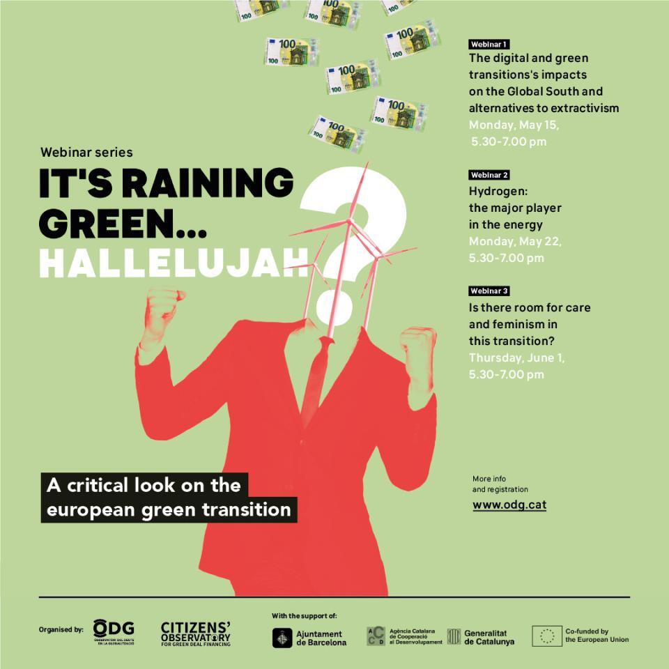 It's raining green... Hallelujah? | Webinars about the green transition